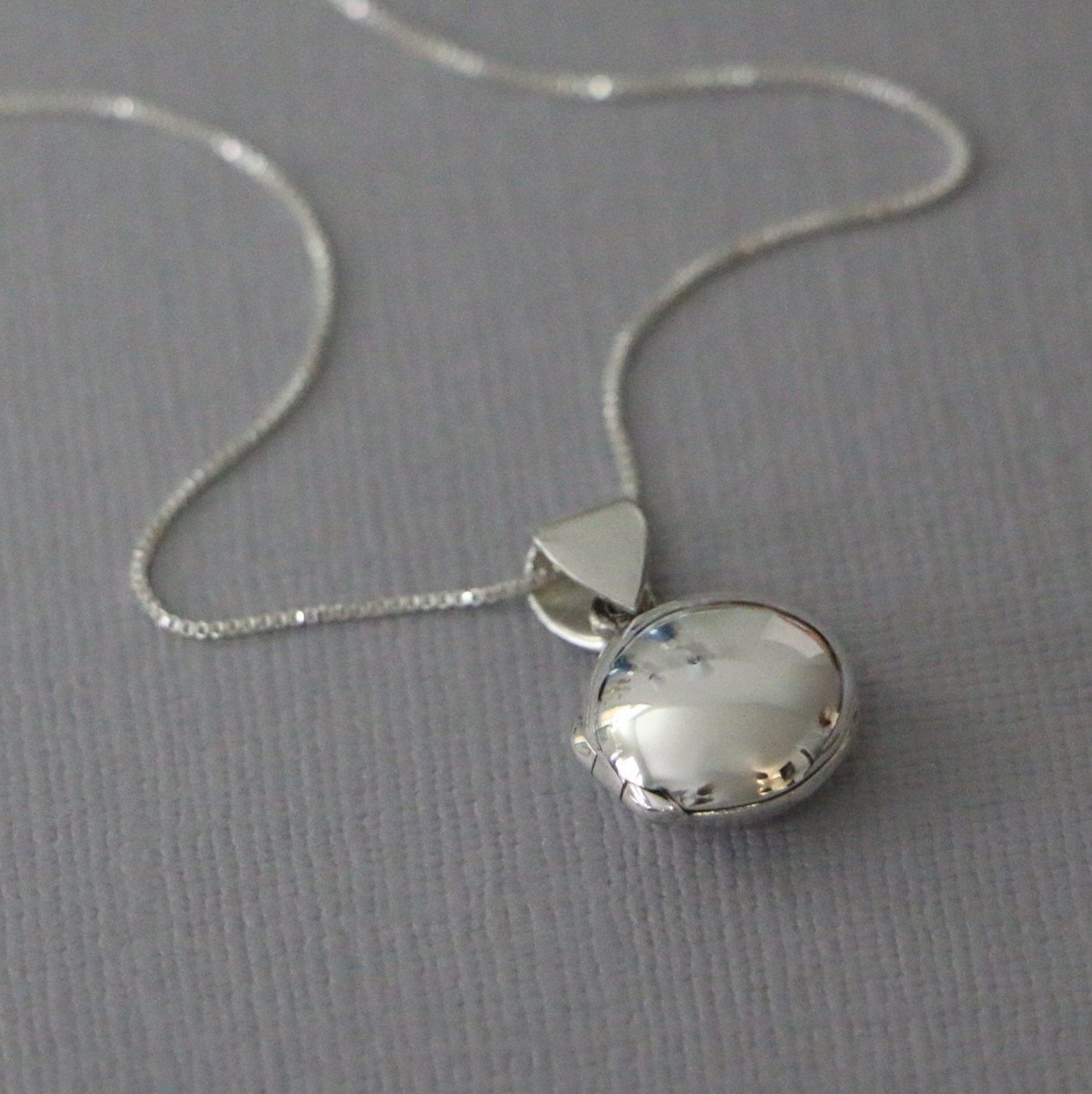 Sterling Silver Locket Necklace Personalized Necklace Gift - Etsy