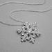 Snowflake Necklace Sterling Silver and CZ Snowflake Pendant - Etsy Canada