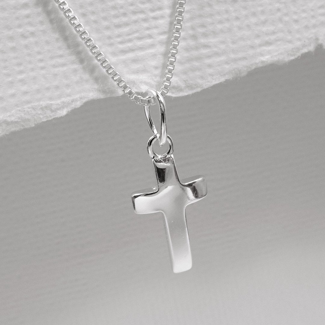 Cross Necklace, Sterling Silver Cross Necklace, Tiny Simple Cross ...