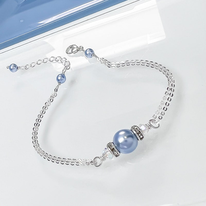 Light Blue Bead Bracelet - Etsy
