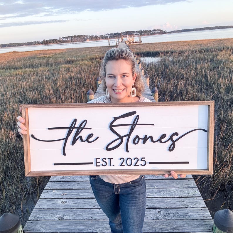 Personalized Wooden Sign | Last Name Sign | Family Name & Established ...