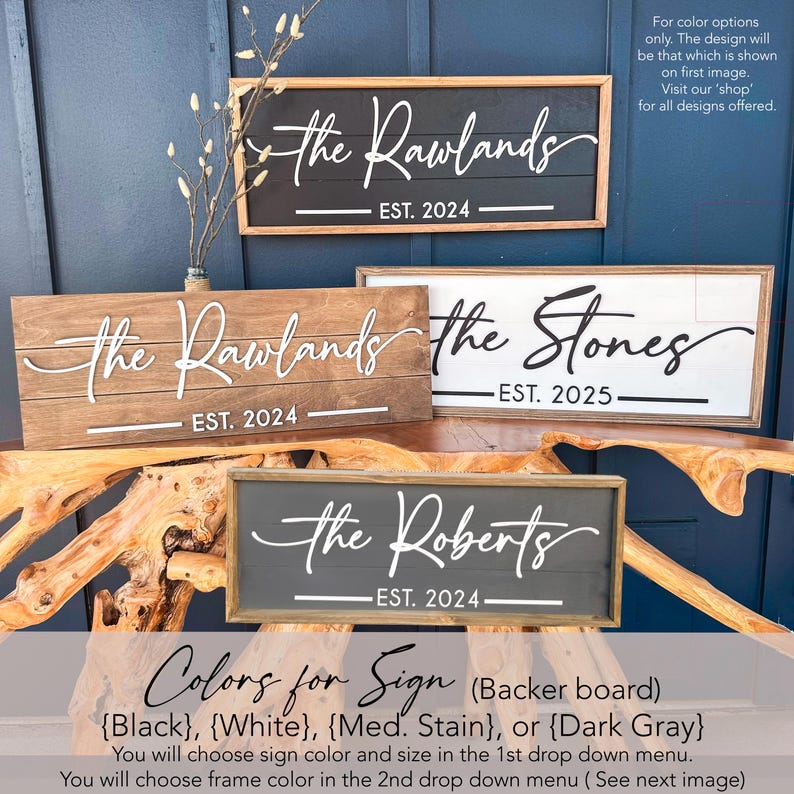 Family Name Sign | Personalized Wooden Sign | Family Name Wooden Sign ...