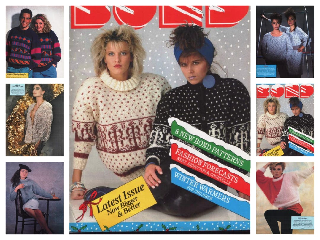 Bond Knitting Machine Patterns Book for Worsted Weight / Aran and Bulky ...