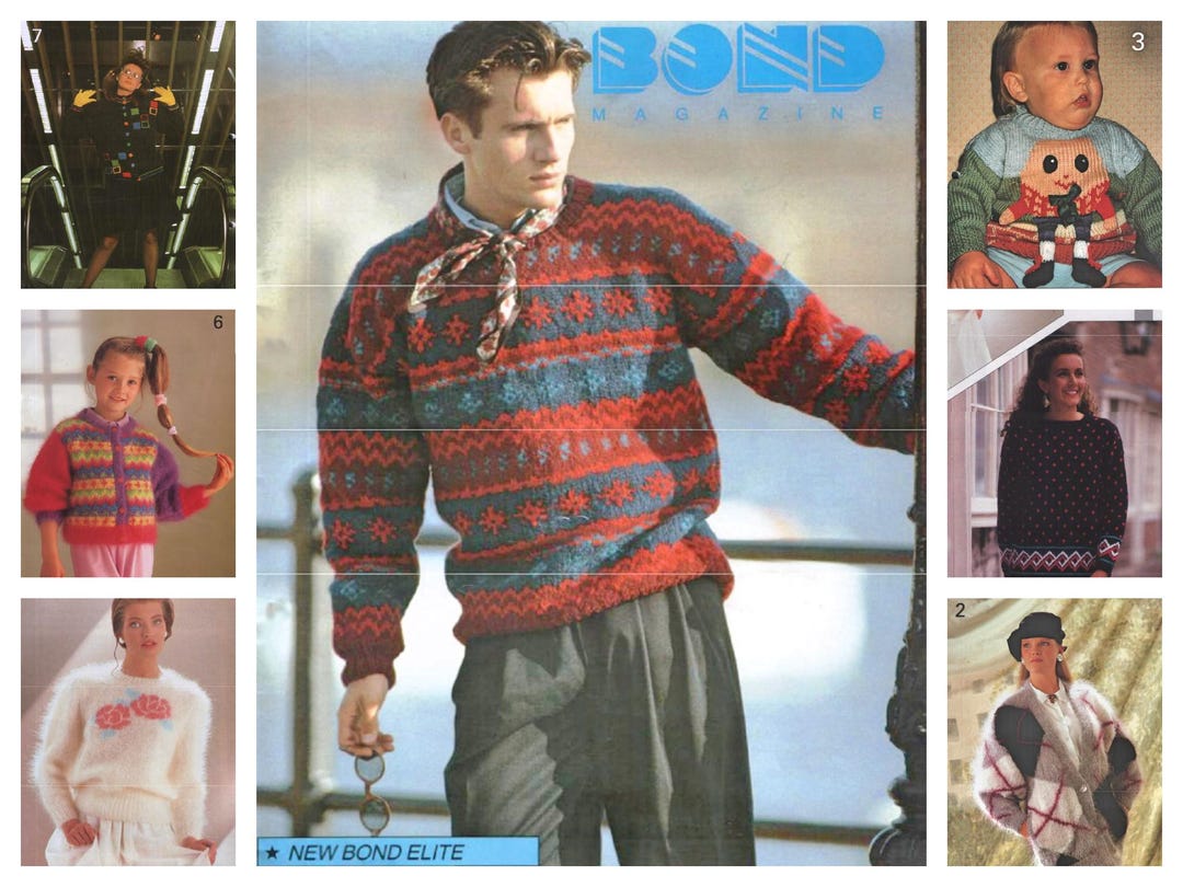 Bond Knitting Machine Patterns Book for DK , Worsted Weight/ Aran and ...