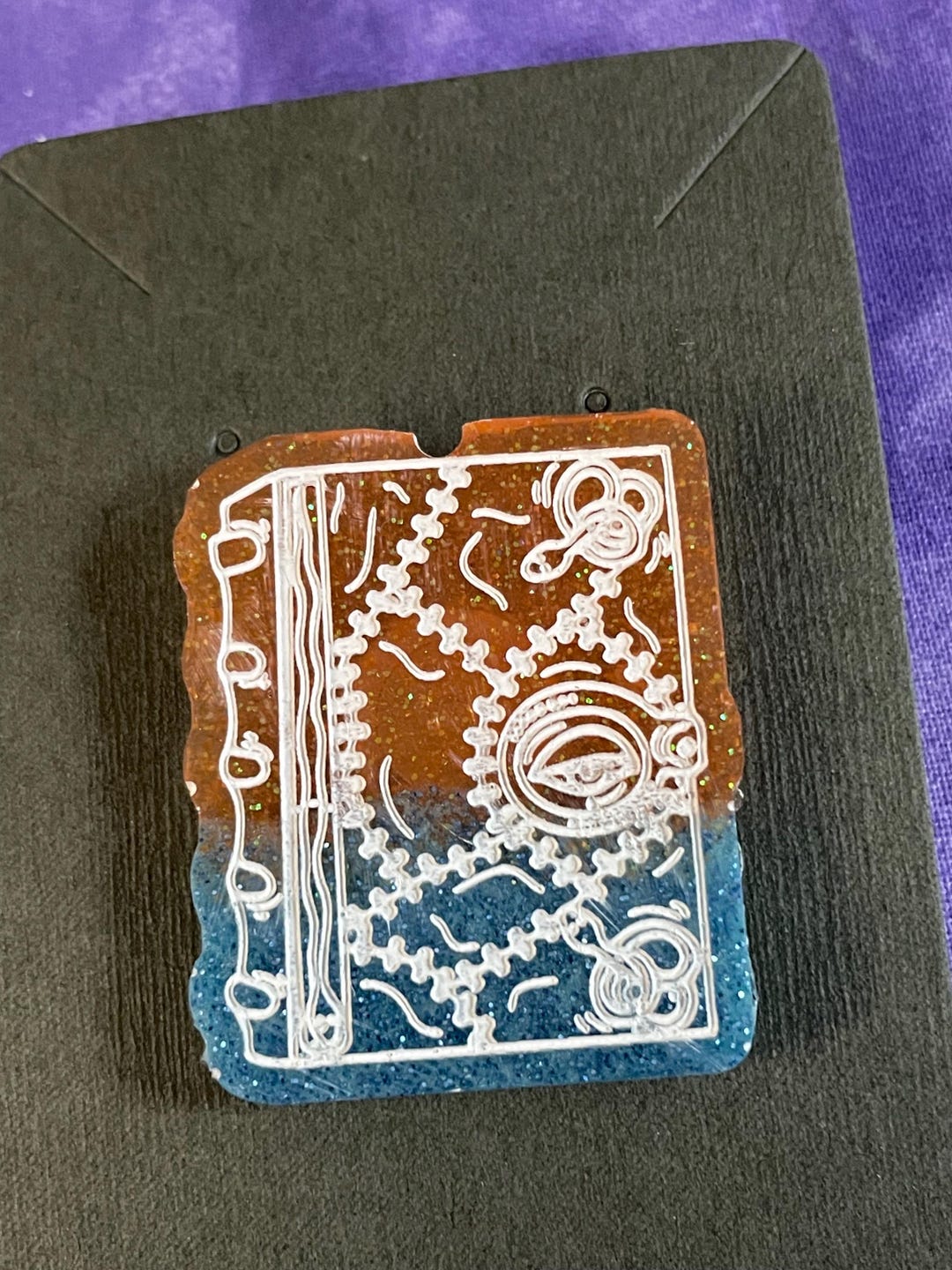 Spellbook Orange/blue Resin Pin - Etsy