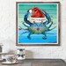 Santa Claws- Fine Art PRINT or CANVAS, Unframed, Christmas Holiday Crab ...