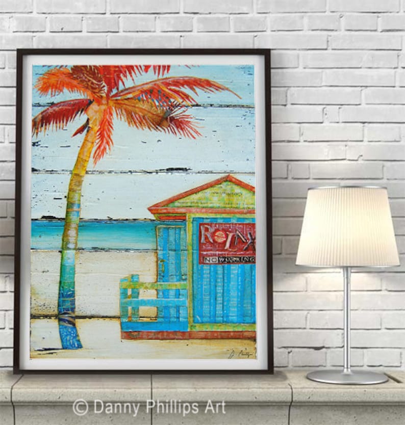 Relax No Working Danny Phillips ART PRINT or CANVAS Palm - Etsy