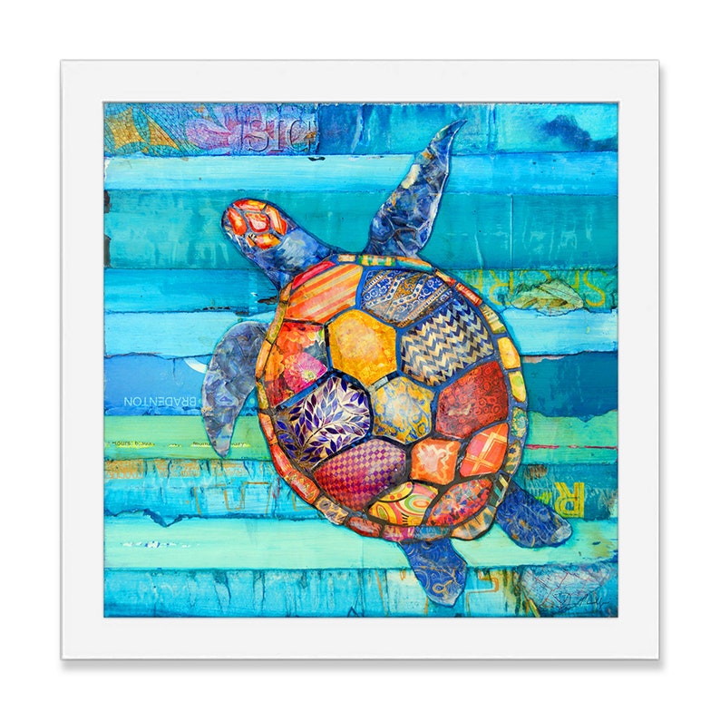 Honu Hawaiian Honu Sea Turtle art PRINT or CANVAS Unframed | Etsy