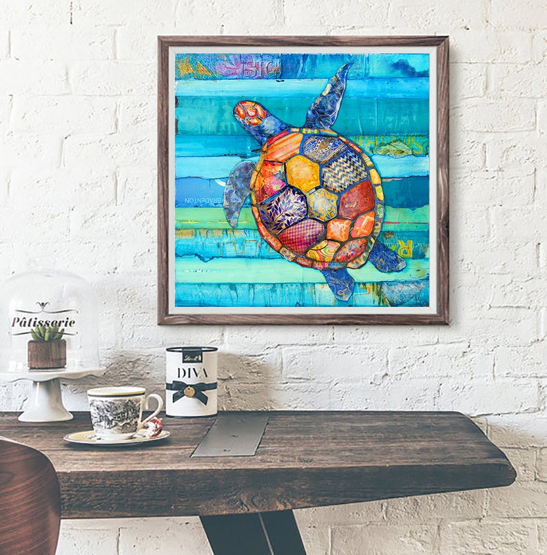 Honu hawaiian Honu Sea Turtle Art PRINT or CANVAS Unframed - Etsy Australia