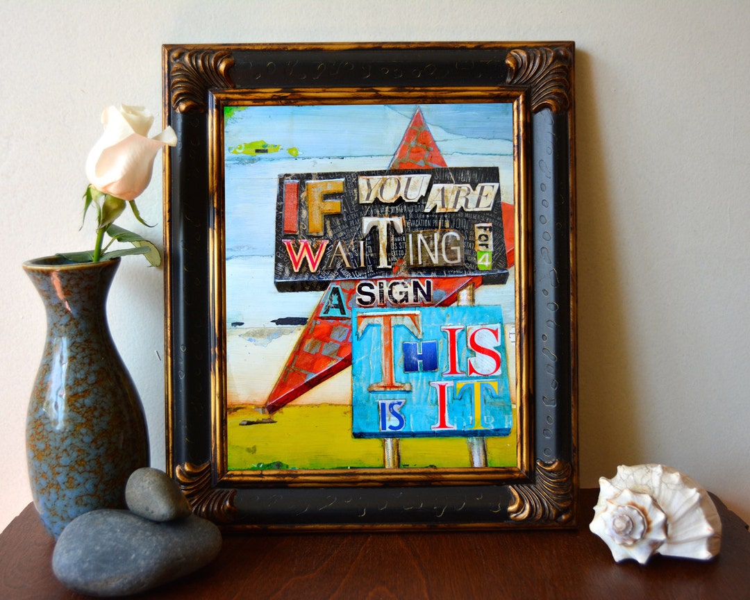 ART PRINT, If You Are Waiting for a Sign, Motivational Wall Art, Route ...