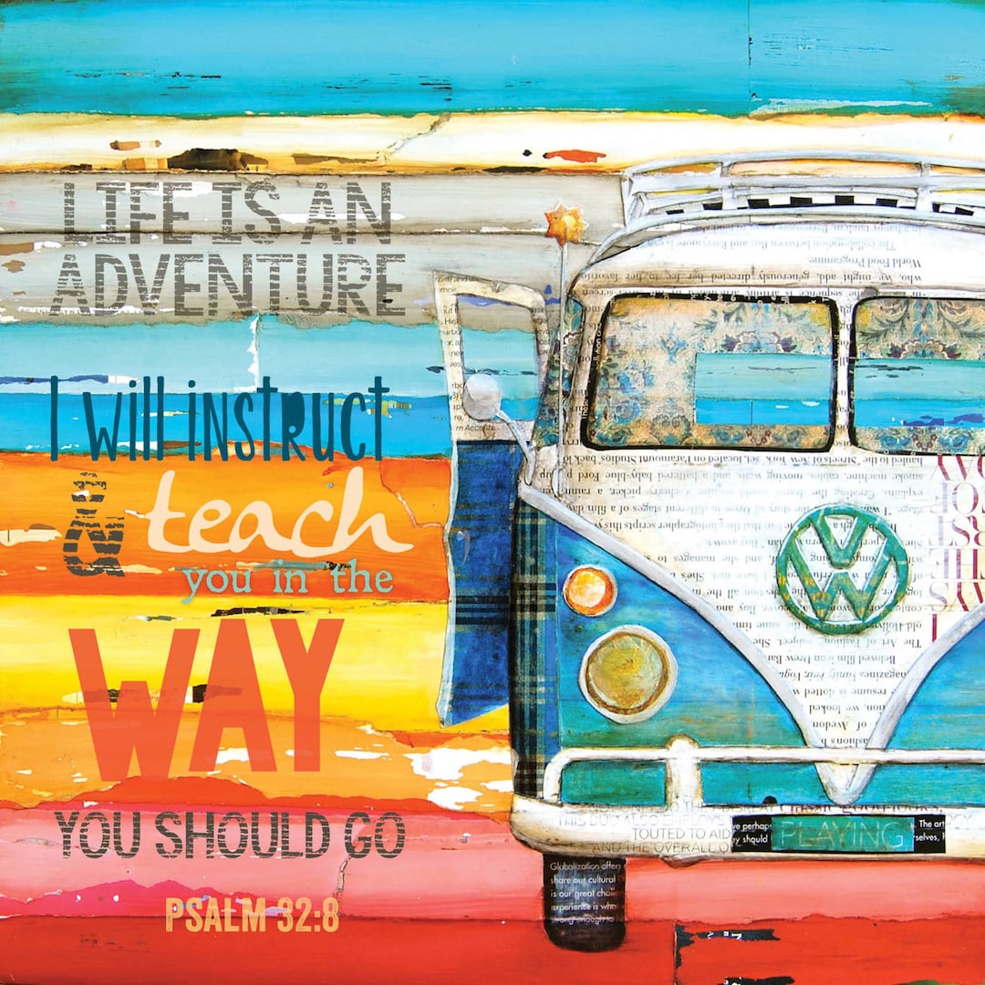 ART PRINTABLE, Life is an Adventure, Christian Print, Classic Car ...