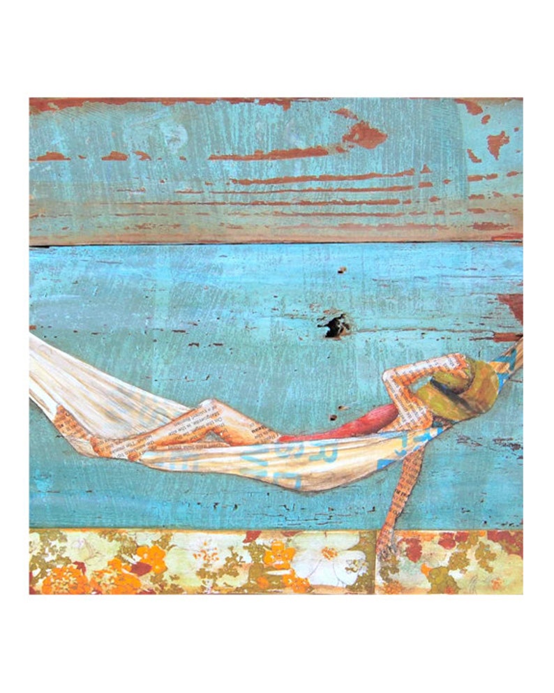 Soul Resting Fine ART PRINT or CANVAS Beach Art Hammock - Etsy