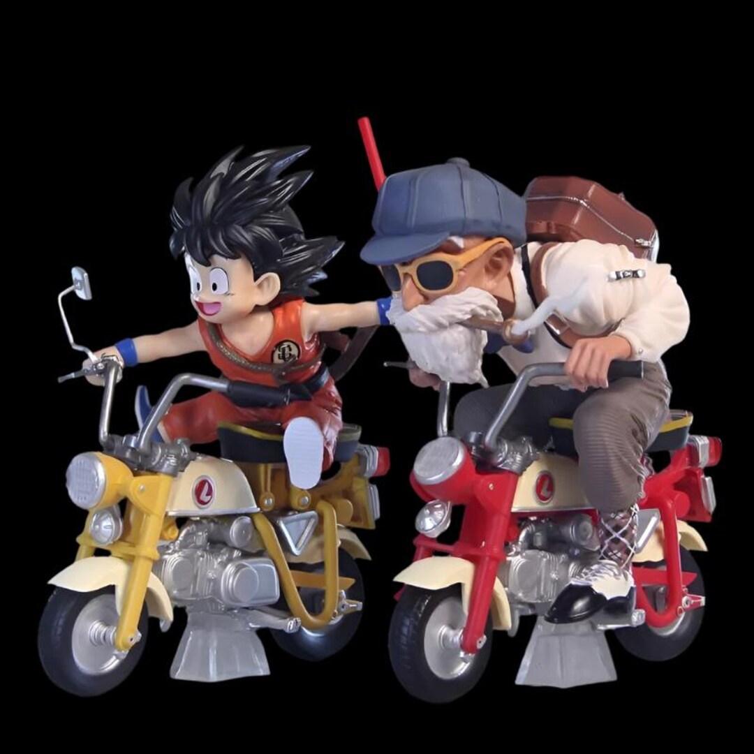 Dragon Ball Master Roshi Goku Motorcycle Figure - Etsy