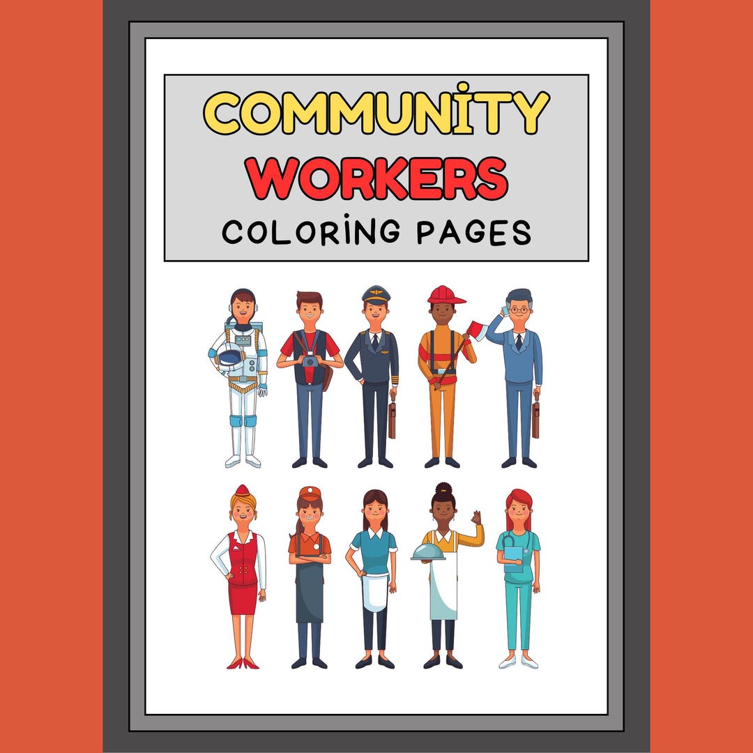 Community Workers Coloring Pages for Kids Toddlers WORKERS Coloring ...