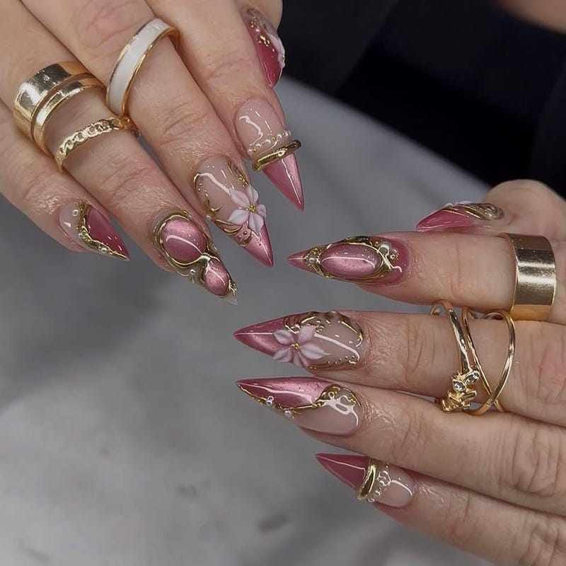 Cat Eye Nails Silver - Etsy