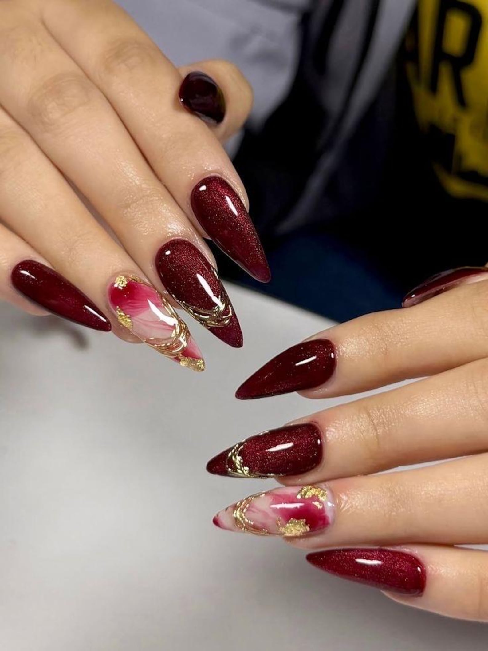Red Cat Eye Free Stlye Press on Nail / Mable Nail / Chorme 3d Nail - Etsy