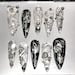 Silver Chrome Y2K Press on Nails: Hand Painted Faux Acrylic - Etsy