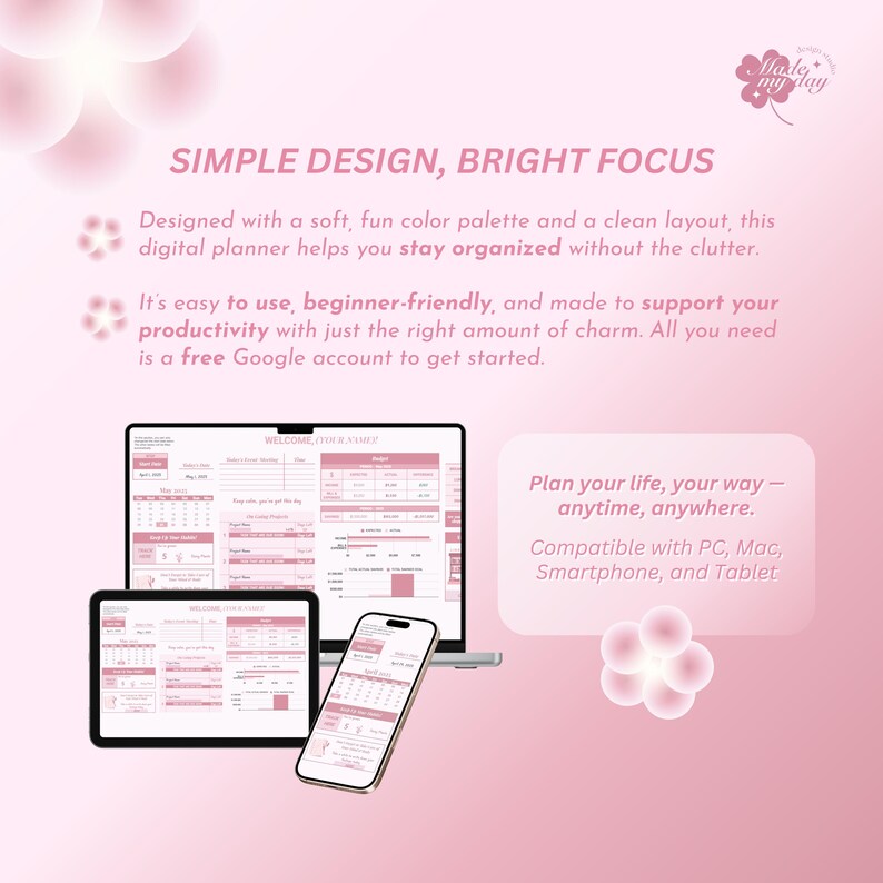 2026 Digital Planner Google Sheet: All-in-one Life Organizer (digital ...