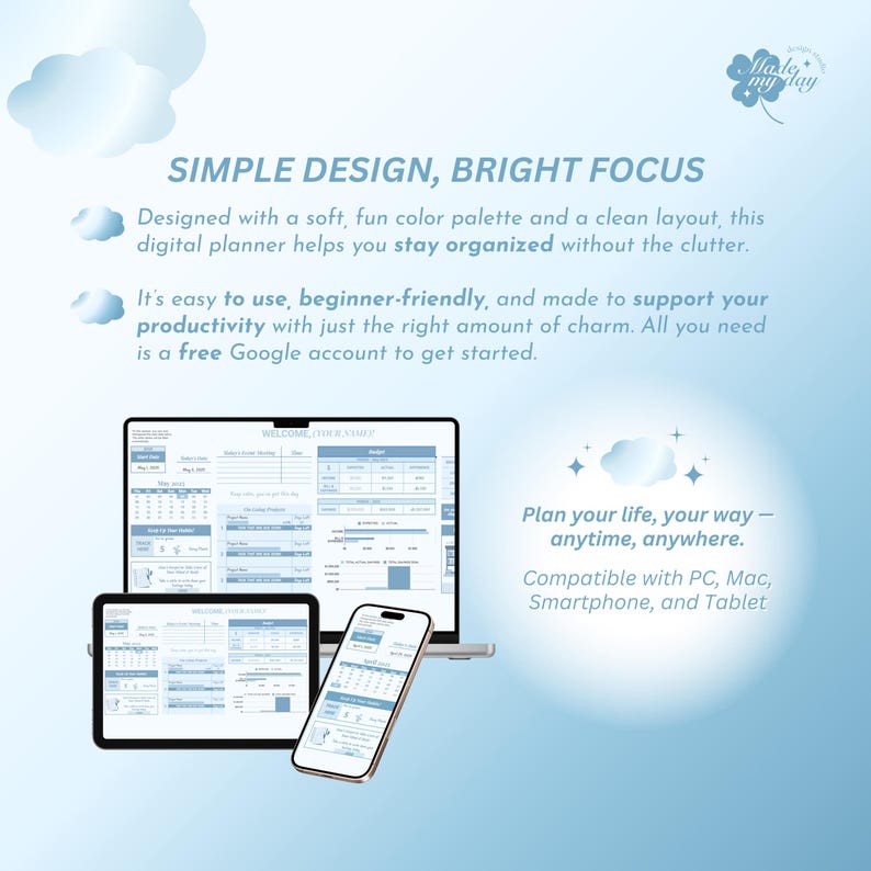 2026 All-in-one Digital Planner: Google Sheets Tracker, Budget ...