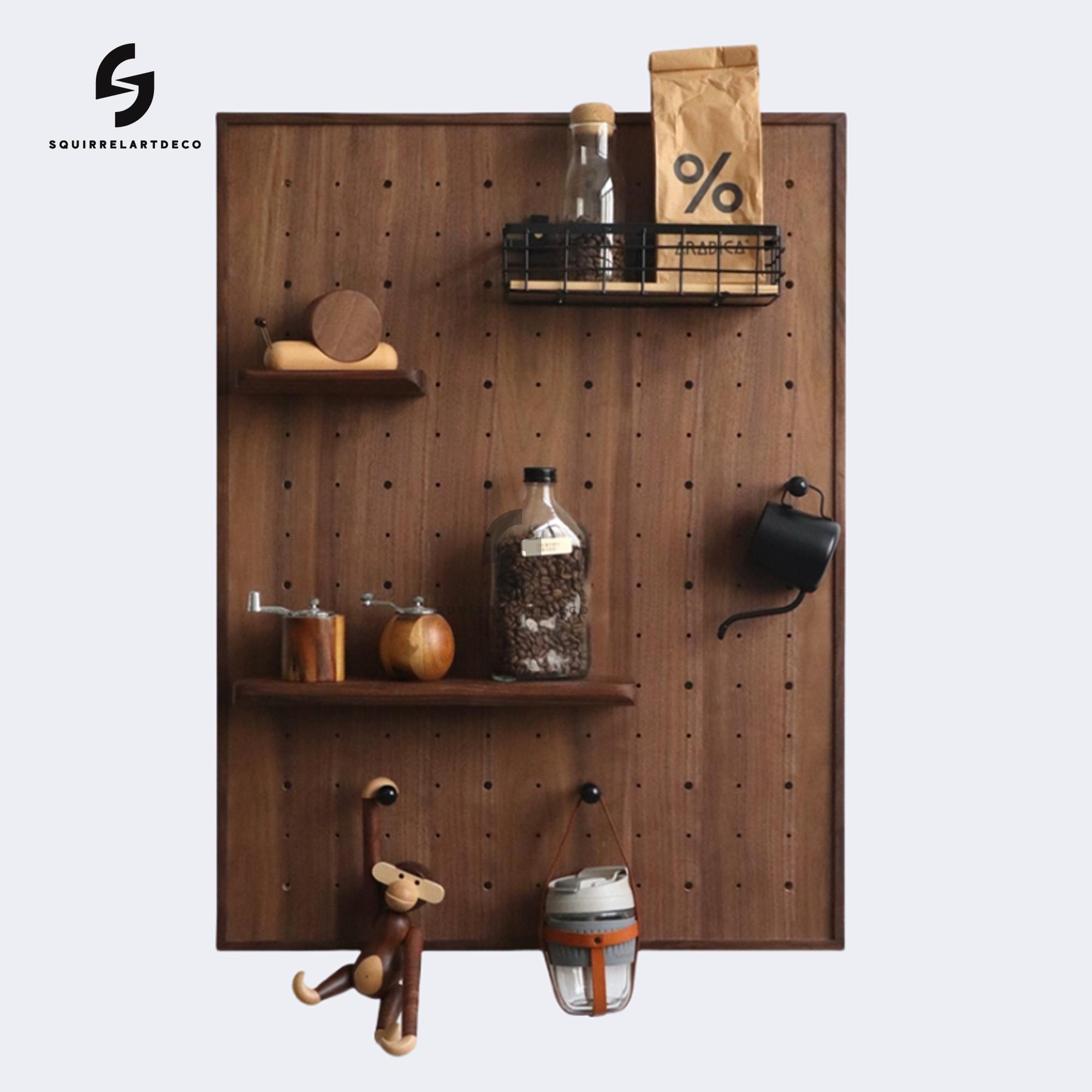 Coffee Corner Wall Organizer,wooden Coffee Cup Holderwith Hooks,coffee ...