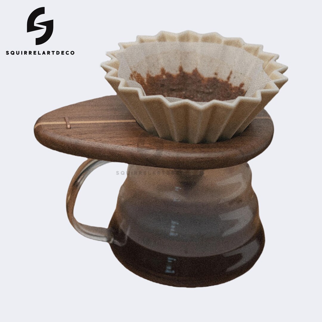 Coffee Filter Cup Holder,made of Walnut Wood and Bamboo is Suitable for ...