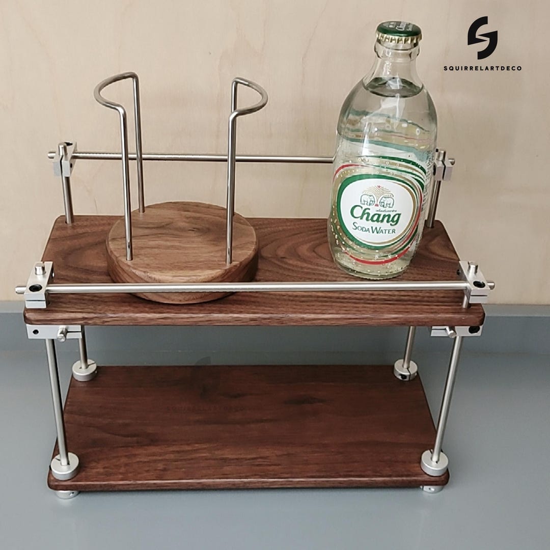 Exquisite Solid Walnut Wood Shelf , Cubby Kitchen Shelf, Functional ...