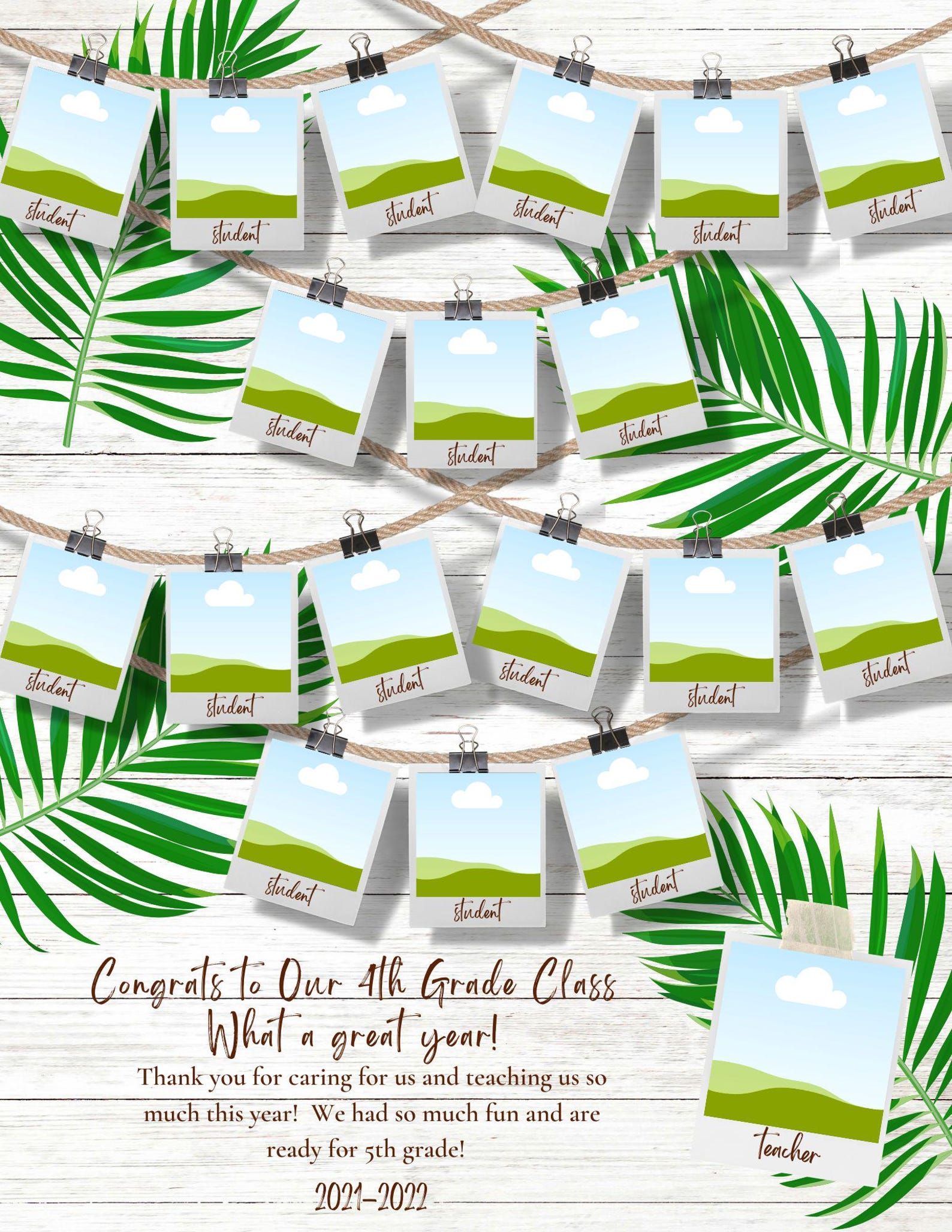 School/class Yearbook Ad Template- CANVA - Etsy