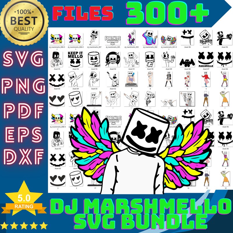 Dj Marshmello Svg - Etsy