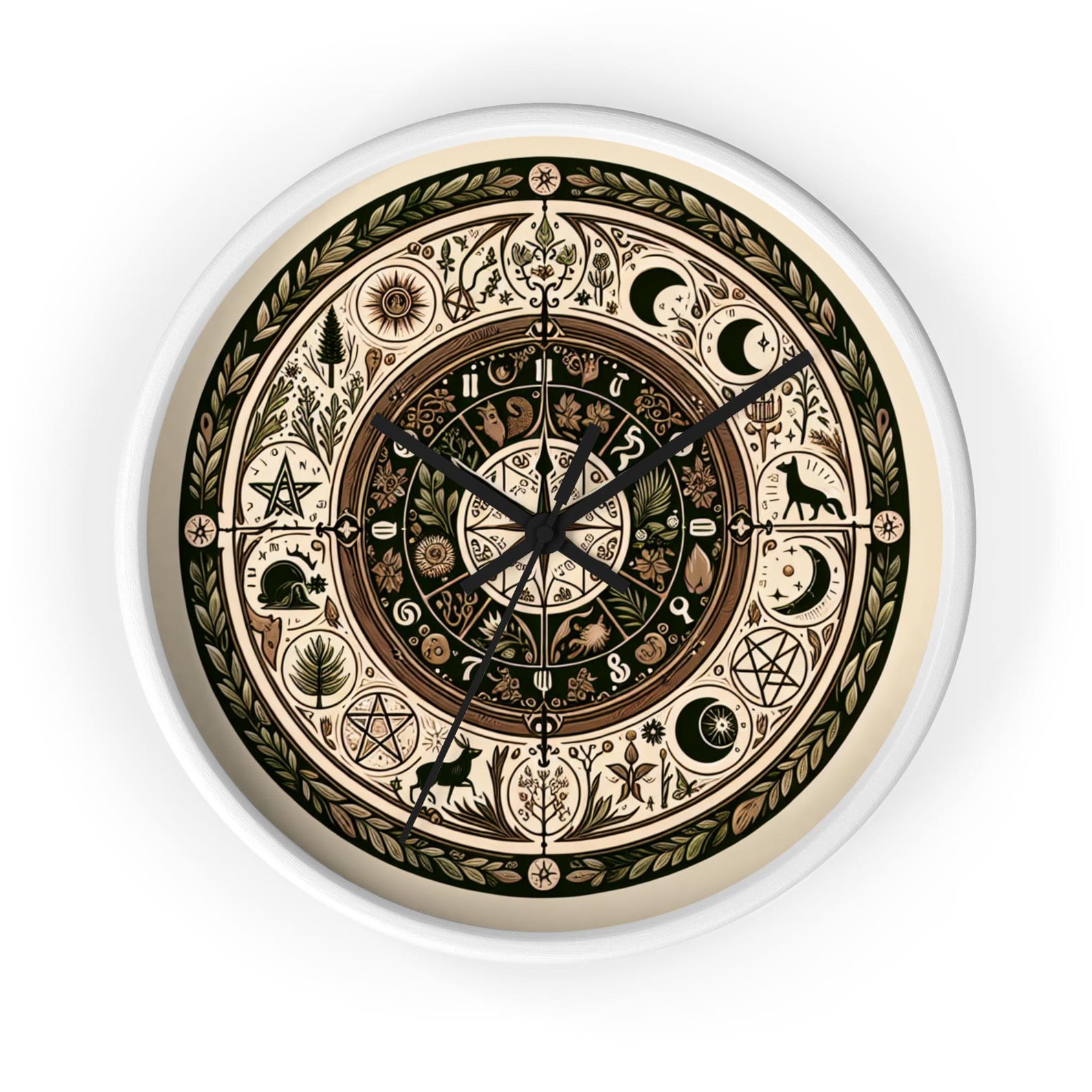 Mystical Astrology Wall Clock, Boho Home Decor, Celestial Clock, Witchy ...