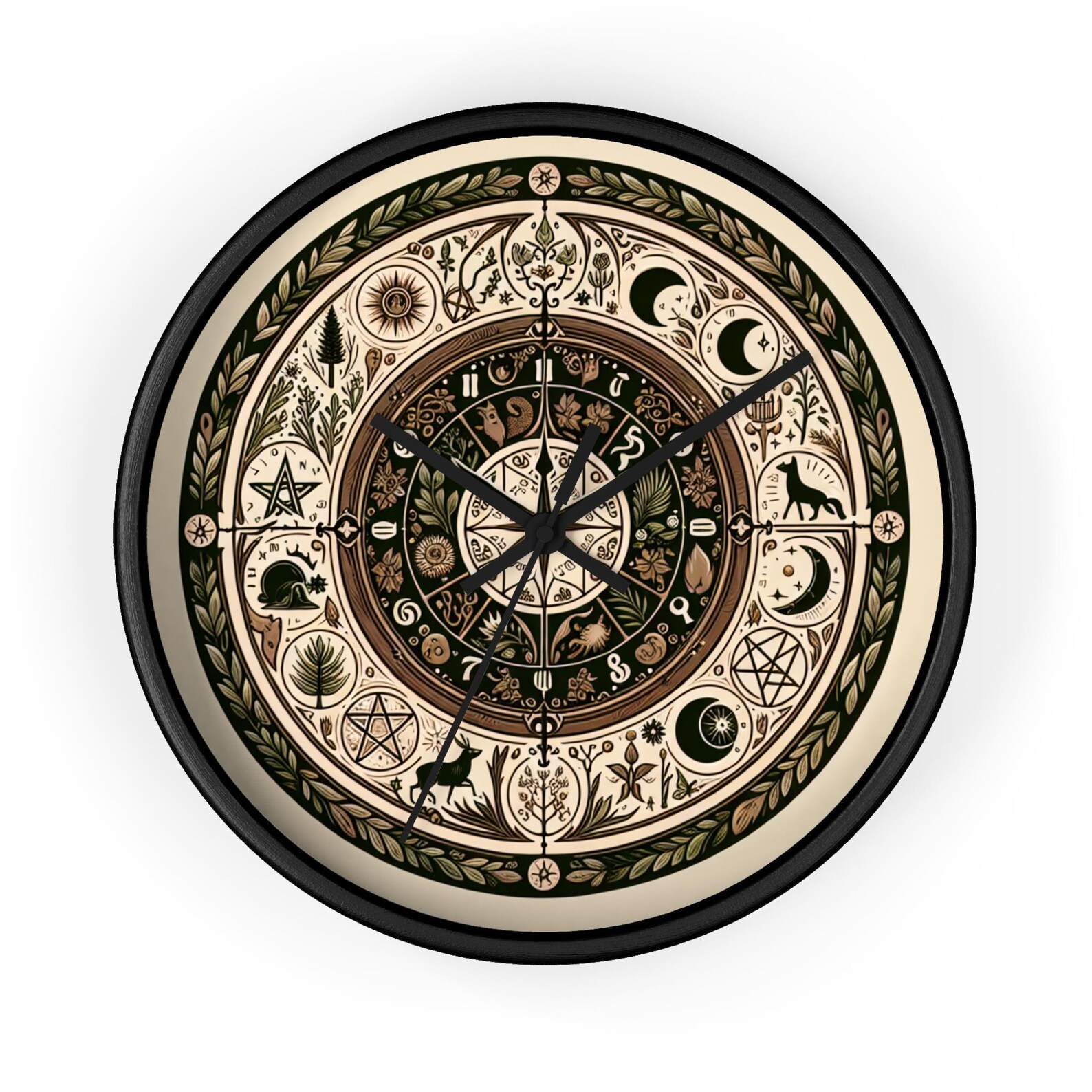 Mystical Astrology Wall Clock, Boho Home Decor, Celestial Clock, Witchy ...