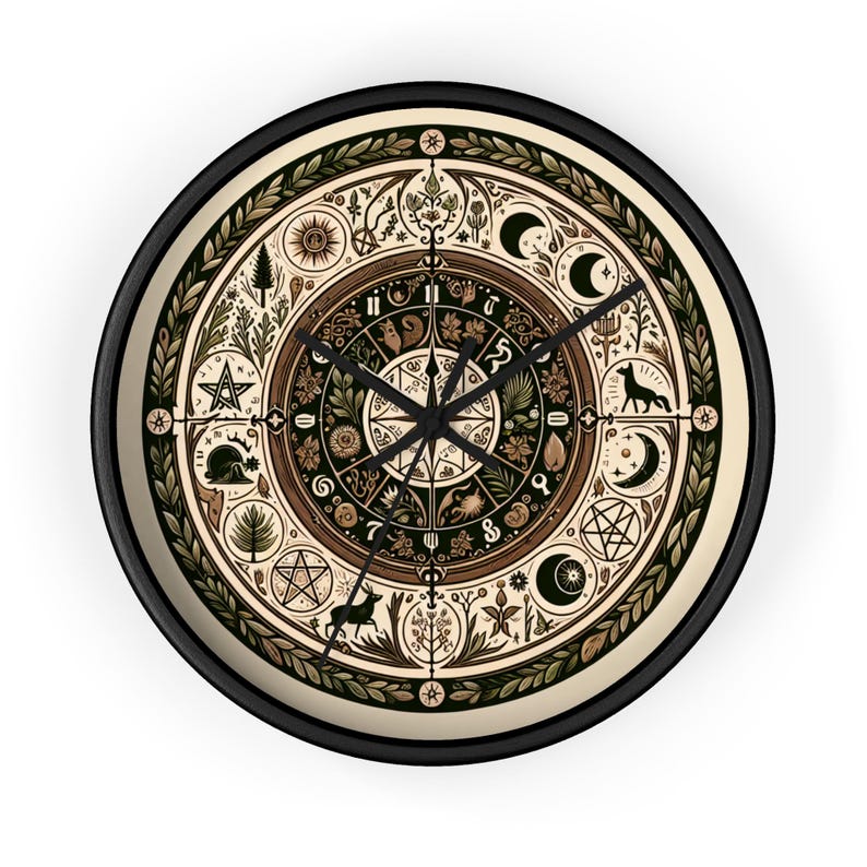 Mystical Astrology Wall Clock, Boho Home Decor, Celestial Clock, Witchy ...
