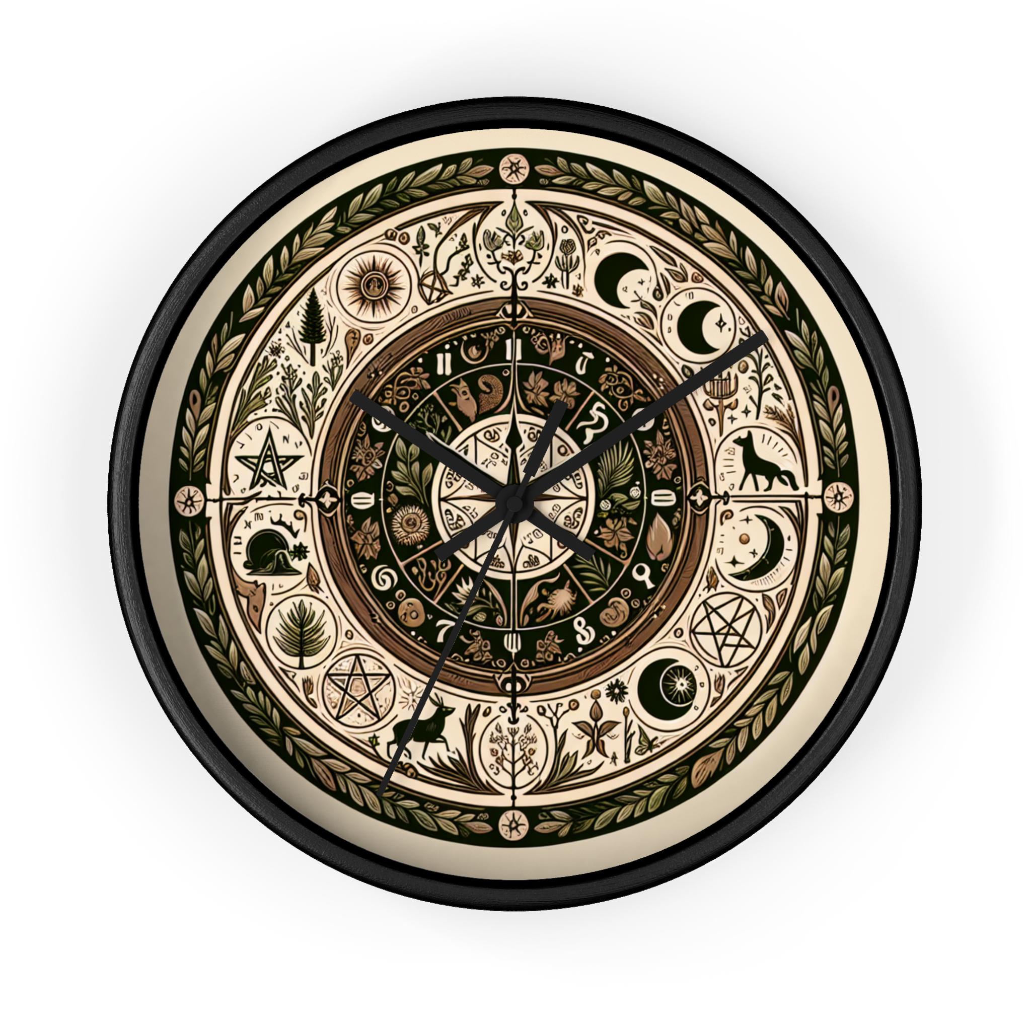 Mystical Astrology Wall Clock, Boho Home Decor, Celestial Clock, Witchy ...