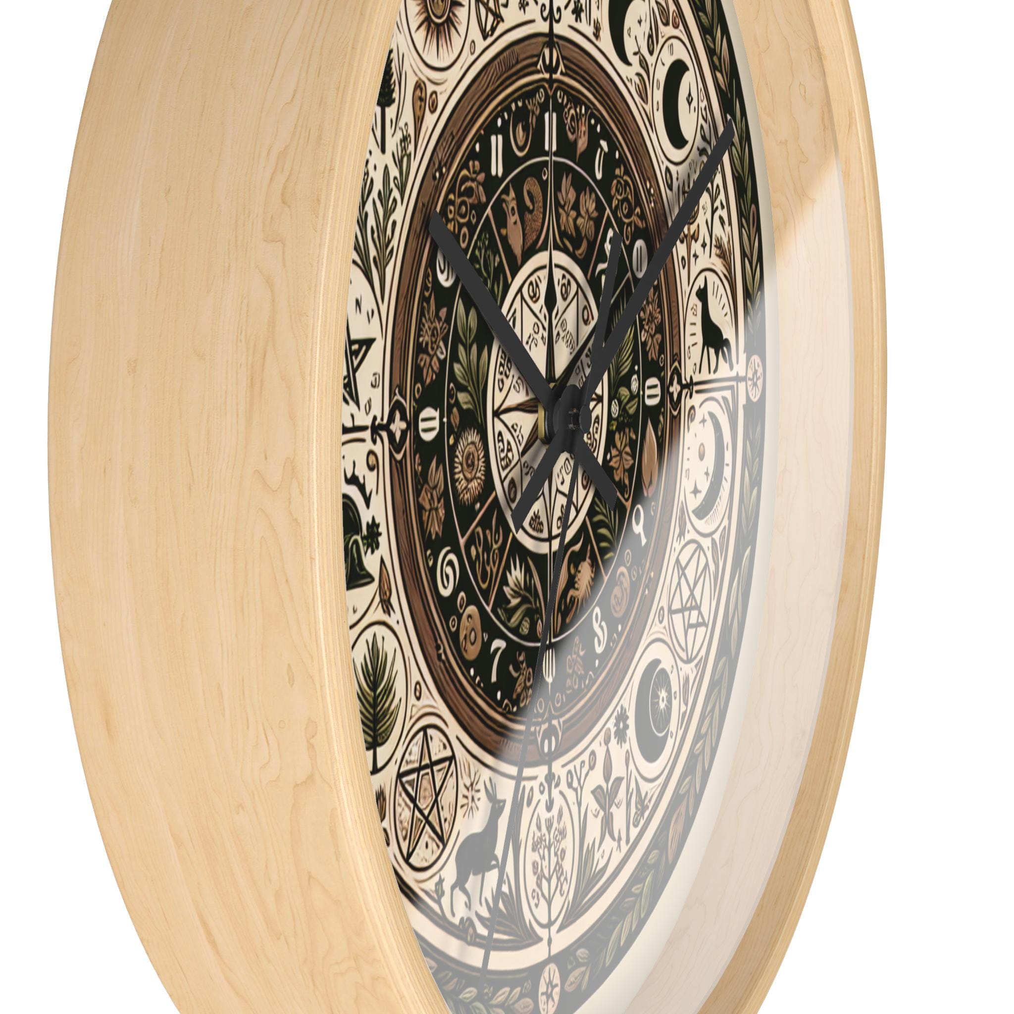 Mystical Astrology Wall Clock, Boho Home Decor, Celestial Clock, Witchy ...