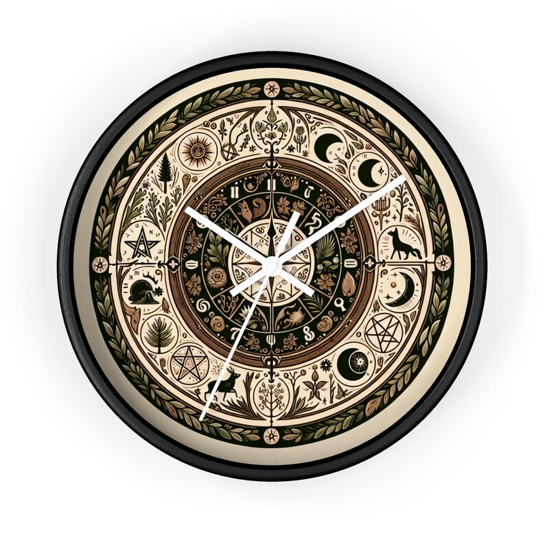 Mystical Astrology Wall Clock, Boho Home Decor, Celestial Clock, Witchy ...