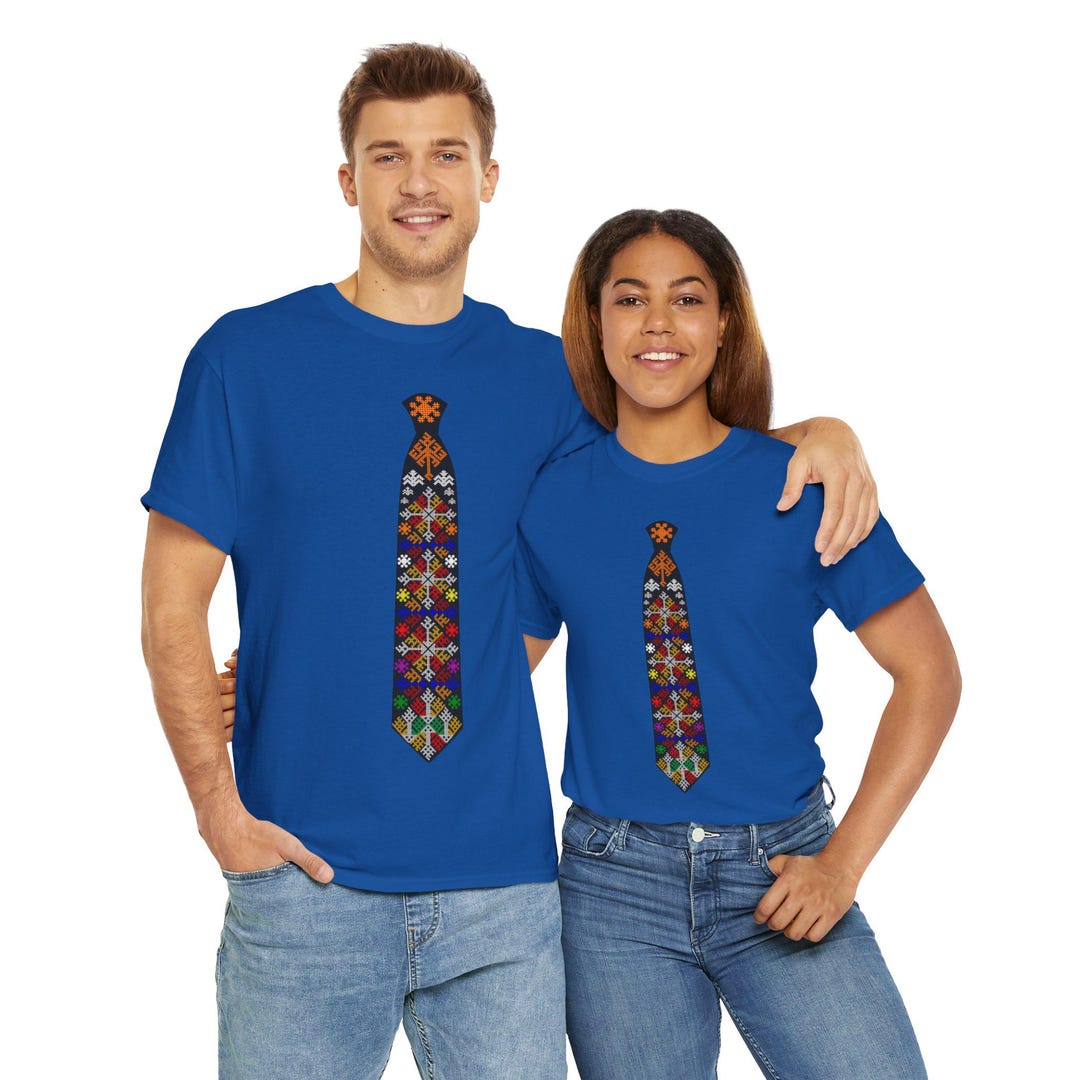 Iu-mien Pattern Tie T-shirt, Ethnic Tribal Design, Unisex Cotton Top - Etsy