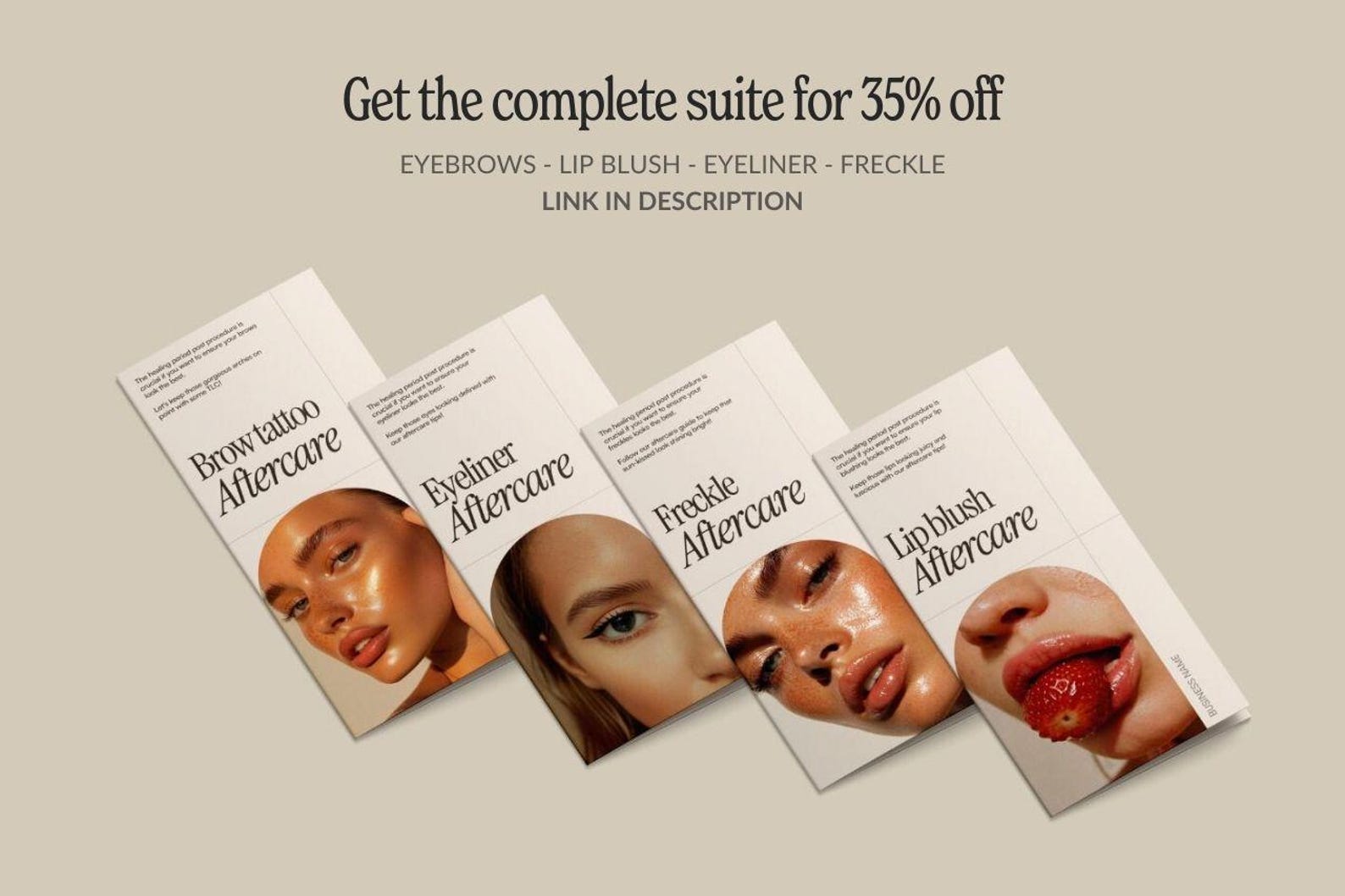 Lip Blush Aftercare Brochure: Permanent Makeup Guide (editable Canva ...