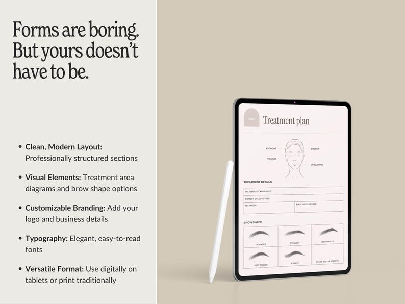 PMU Consent Forms: Microblading Client Record (canva Template) - Etsy ...