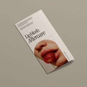 Lip Blush Aftercare Brochure: Permanent Makeup Guide (editable Canva ...