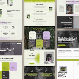 Bold Green and Lilac Squarespace Website Template for Creative Agencies ...