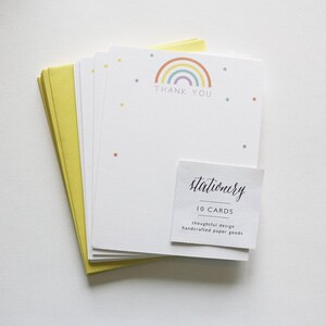 Rainbow Thank You Cards - Etsy