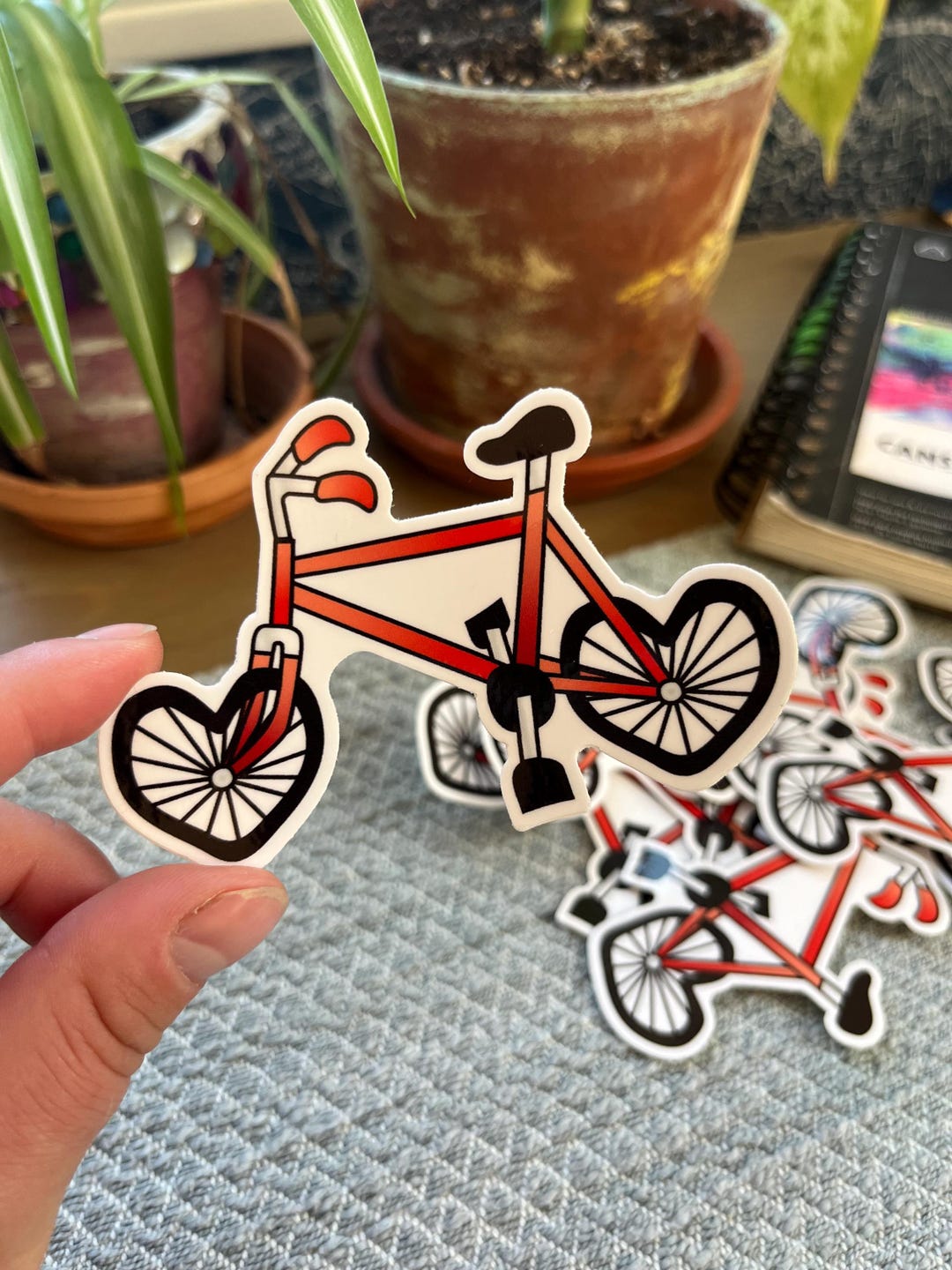 Heart Wheels Bike Sticker: Weatherproof Vinyl Decal - Etsy