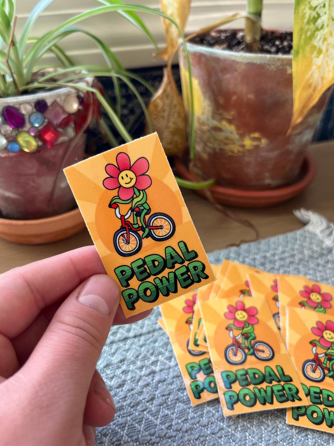 Pedal Power Bike Sticker - Etsy