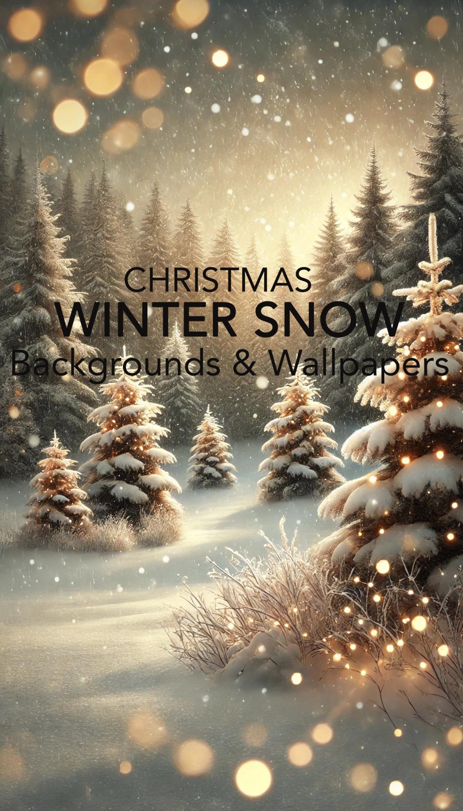 Christmas Winter Snow Backgrounds and Wallpapers, Digital Backgrounds ...