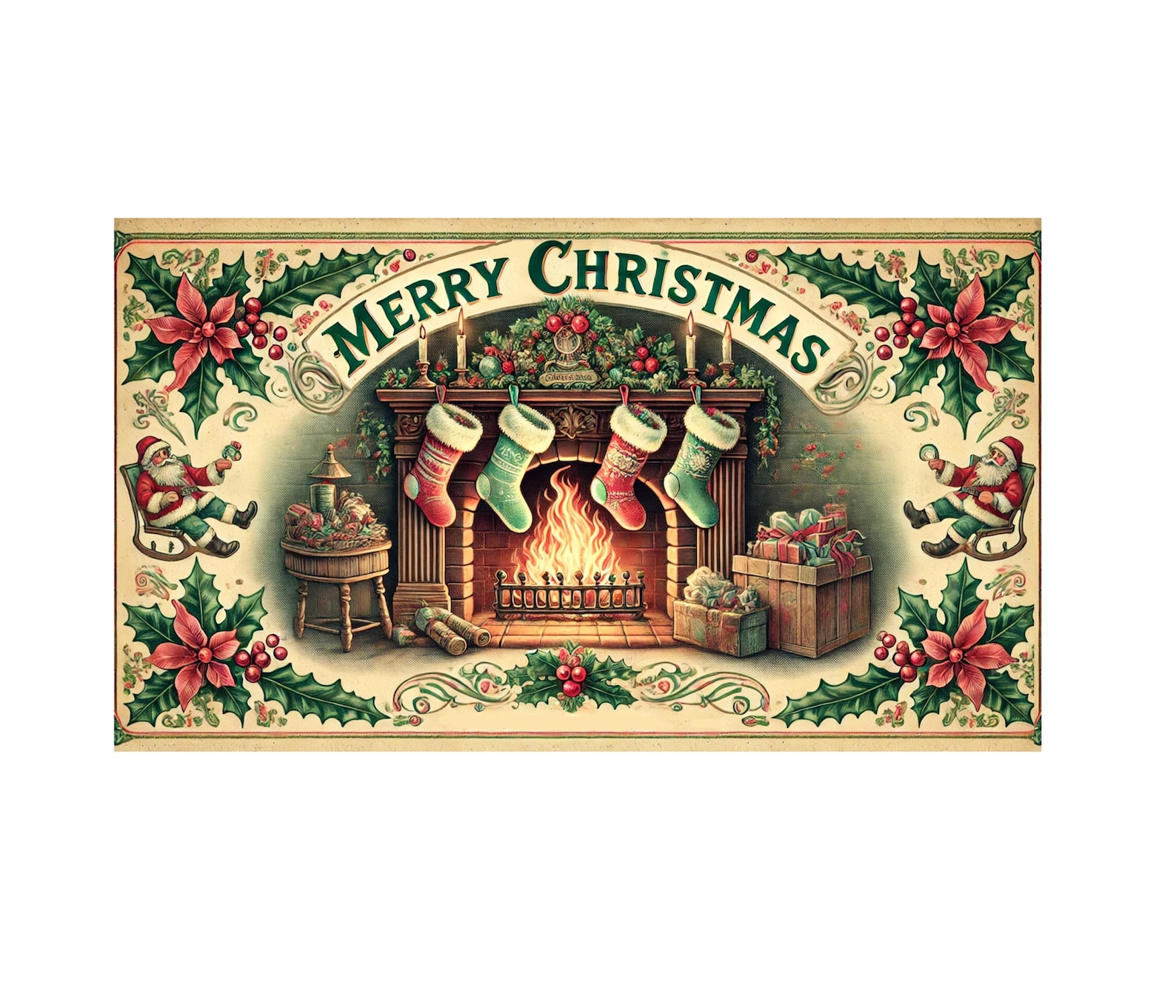 Vintage Christmas Postcards, 6 Printable Winter Postcards, Postcards ...