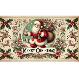 Vintage Christmas Postcards, 6 Printable Winter Postcards, Postcards ...