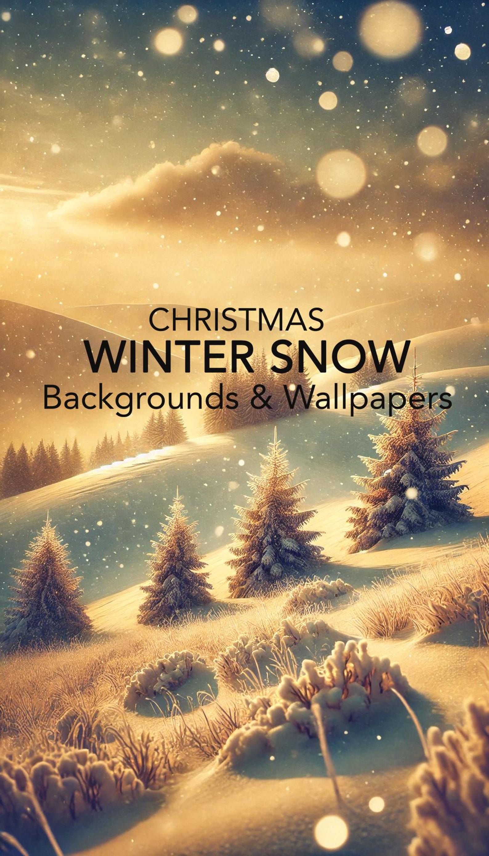 Christmas Winter Snow Backgrounds and Wallpapers, Digital Backgrounds ...