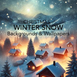 Christmas Winter Snow Backgrounds and Wallpapers, Digital Backgrounds ...