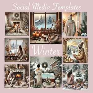Winter Social Media Templates, Winter Instagram Post and Story ...