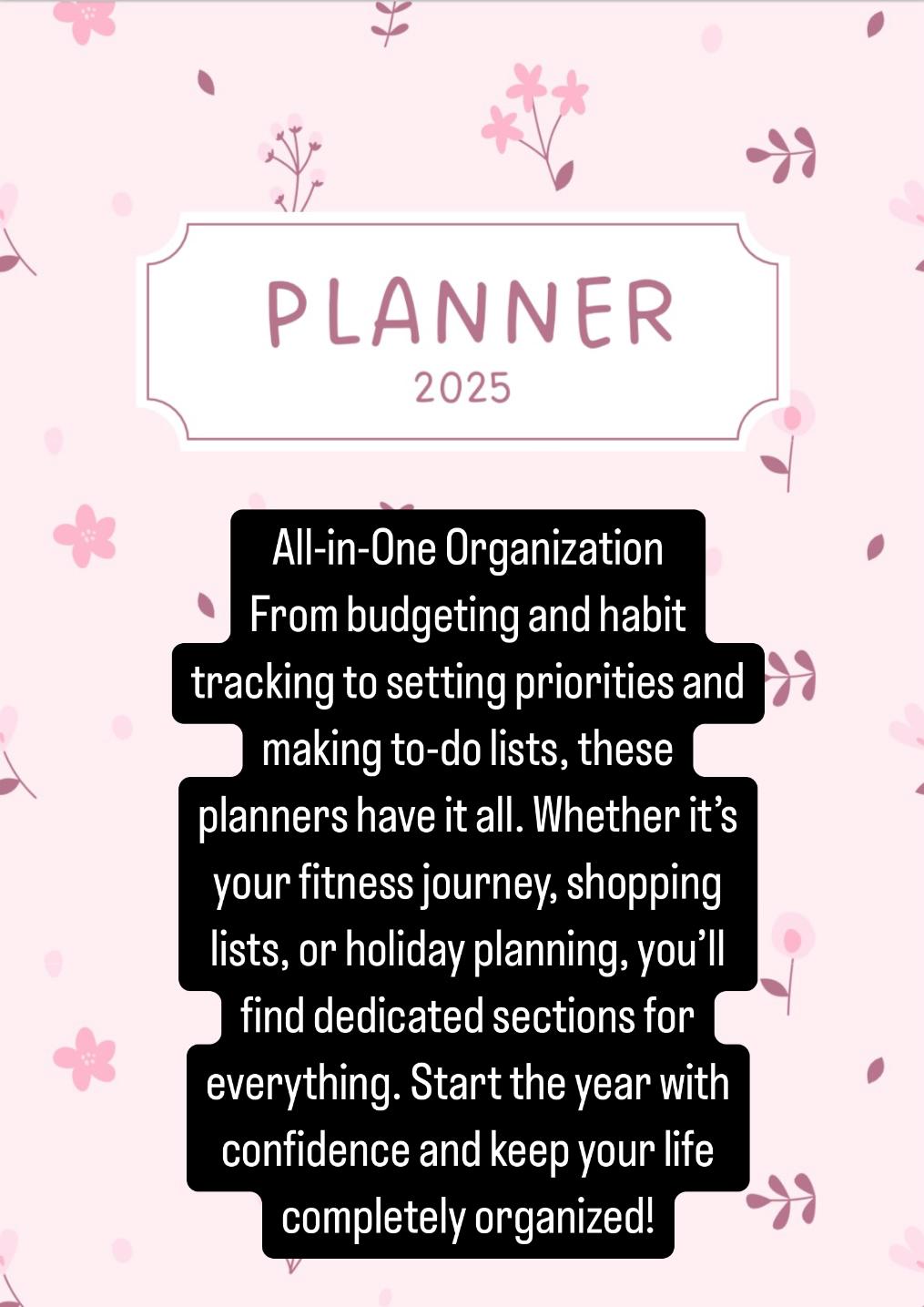 Planner 2025, Daily Planner, Printable Digital Planner, Monthly, Weekly ...