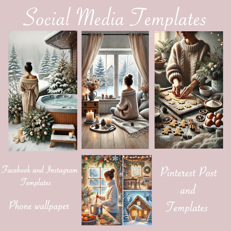 Winter Social Media Templates, Winter Instagram Post and Story ...